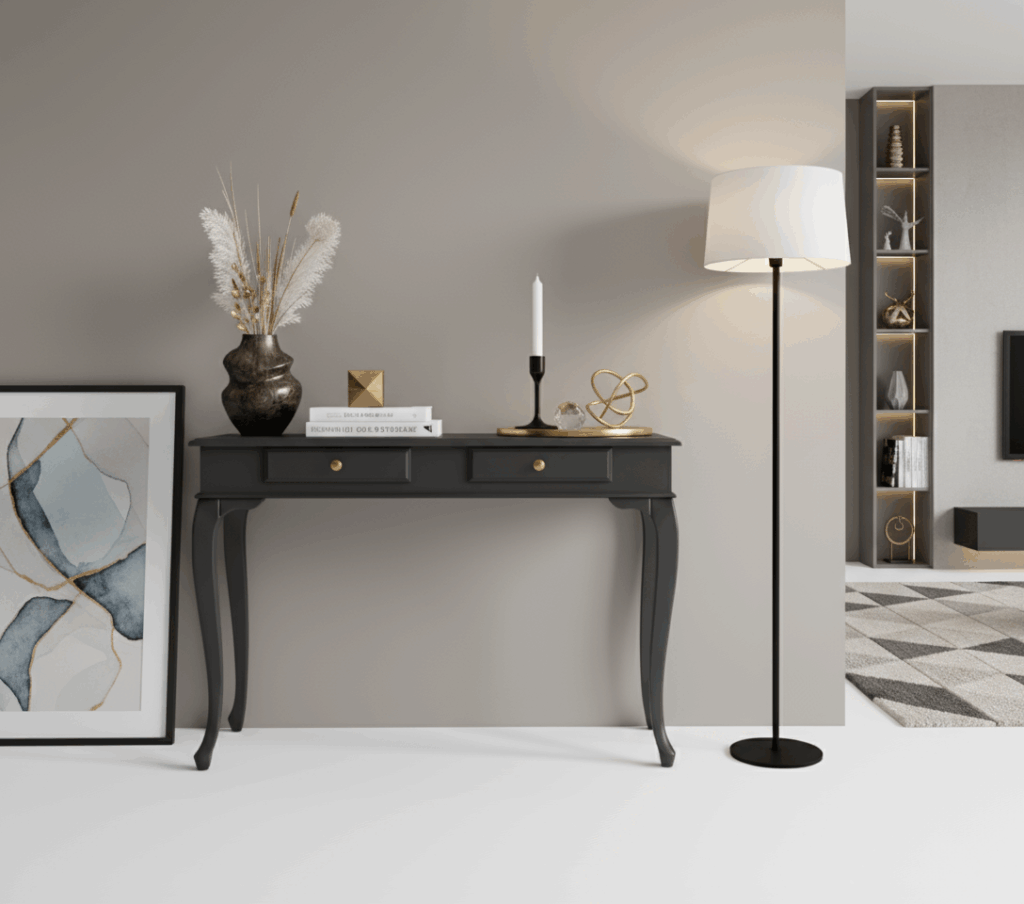 Wooding Mobilya 100 Cm Masif Lükens Antrasit Çalışma Masası – Wooding ...