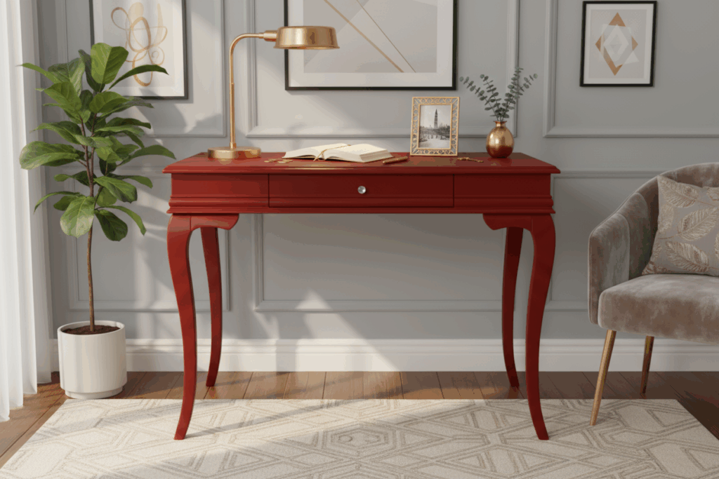 Wooding Mobilya 100 Cm Masif Rustik Bordo Çalışma Masası – Wooding Mobilya