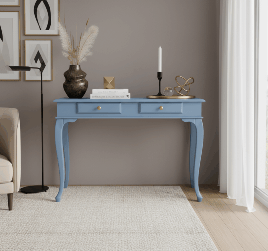 Wooding Mobilya 120 Cm Masif Lükens Açık Mavi Çalışma Masası – Wooding ...